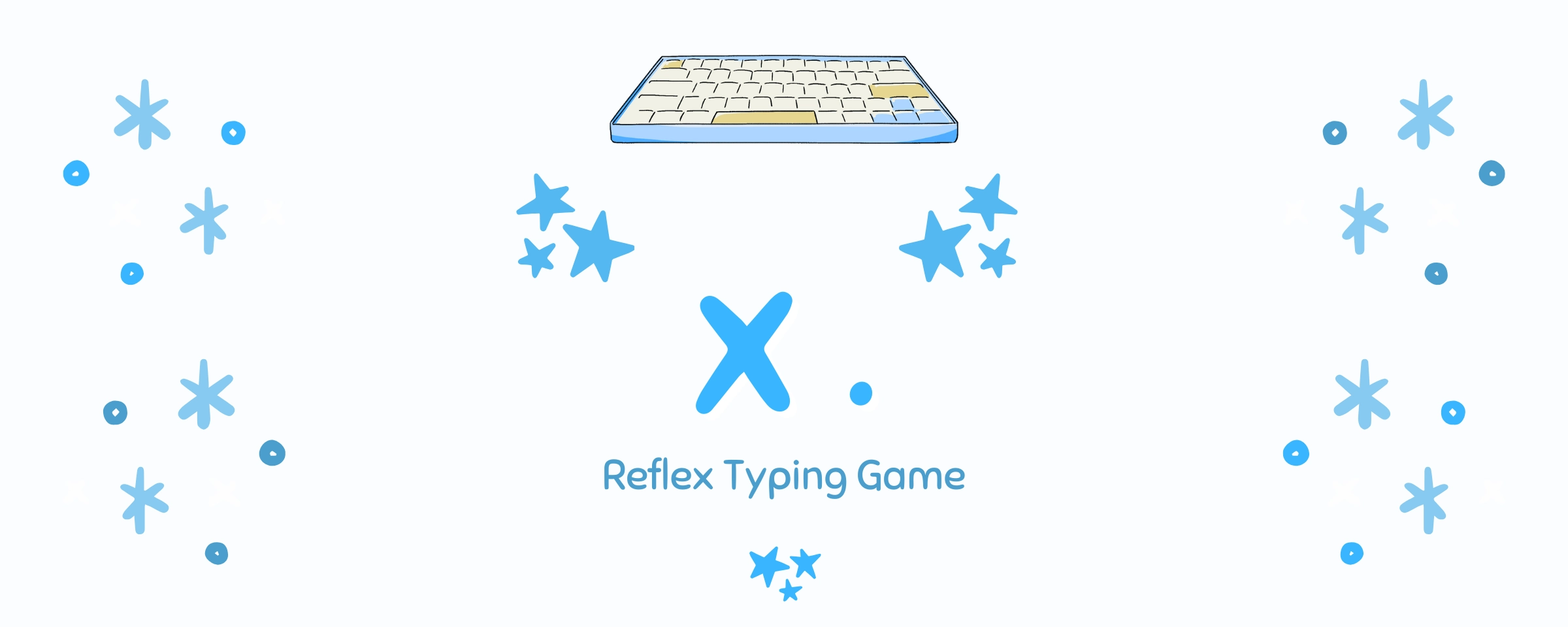 Reflex Typing Game 10 - ASDF JKL; & Bottom Row (X .)